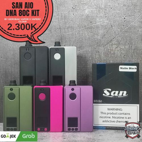 Jual SAN AIO DNA 80C KIT BY GEROBAK VAPOR X VAPERZ CLOUD - PLUM PURPLE ...