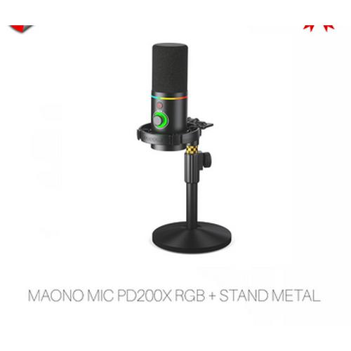 Jual MAONO PD200X RGB Dual Mode Microphone Dynamic With Stand Meja ...