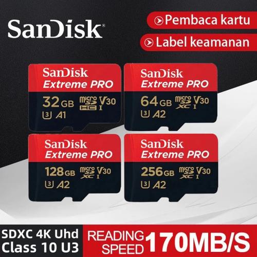 Jual ORIGINAL! MICRO SD EXTREME PRO A2 SDXC UHS-I 4K UHD SPEED UP To 170mbps garansi lifetime ...