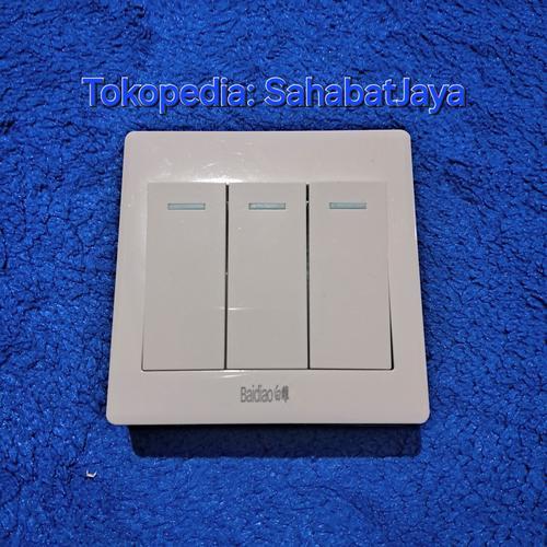 Jual Saklar Triple OB Saklar OutBow Sakelar 3 Tempel Modern Dekor ...