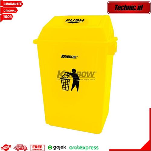Jual Krisbow 40 Liter Tempat Sampah Plastik Outdoor Dengan Tutup Ayun Dustbin Yellow 40L And ...