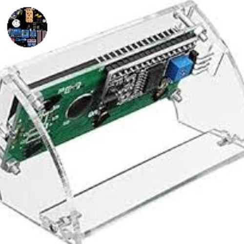 Jual NEW PART LCD + BRACKET AKRILIK 1602 16X2 GREEN HIJAU DISPLAY 16 x ...