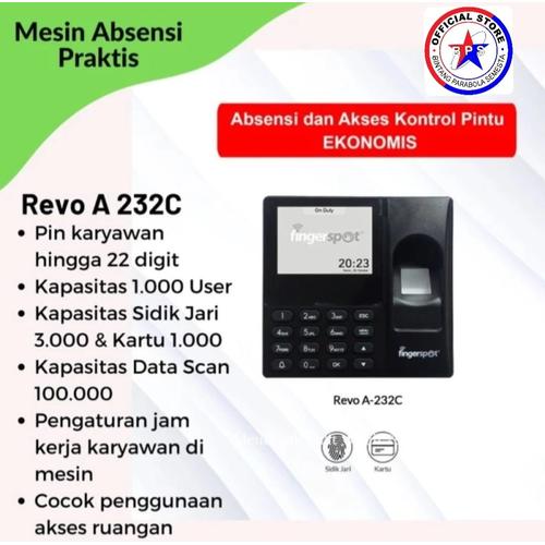 Promo Mesin absensi sidik jari finger print Revo A-232C fingerspot mesin absensi sidik jari wifi ...