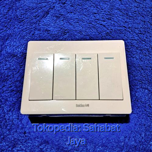 Jual Saklar 4 OB Saklar OutBow Sakelar 4 Tempel Modern Dekor Elegan ...