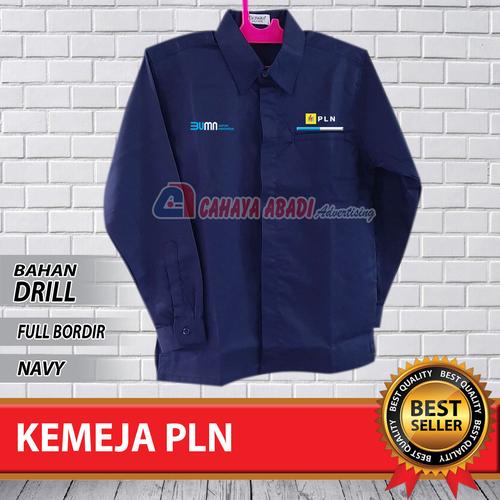 Jual Kemeja BUMN PLN Seragam BUMN PLN Navy - Lengan Pendek, XL ...