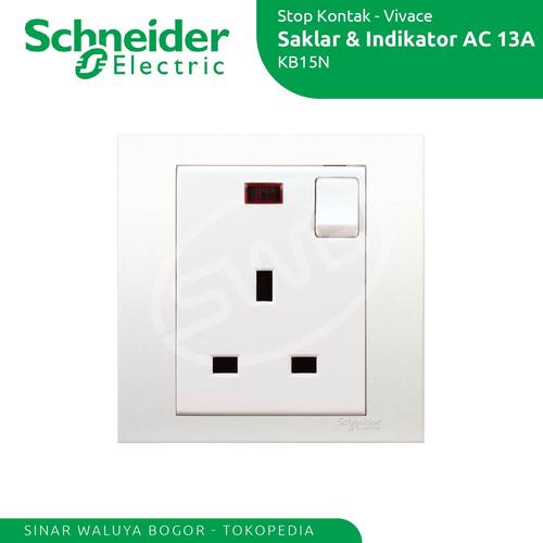 Jual Stop Kontak Dengan Saklar & Indikator Vivace Schneider AC 13A 250V ...