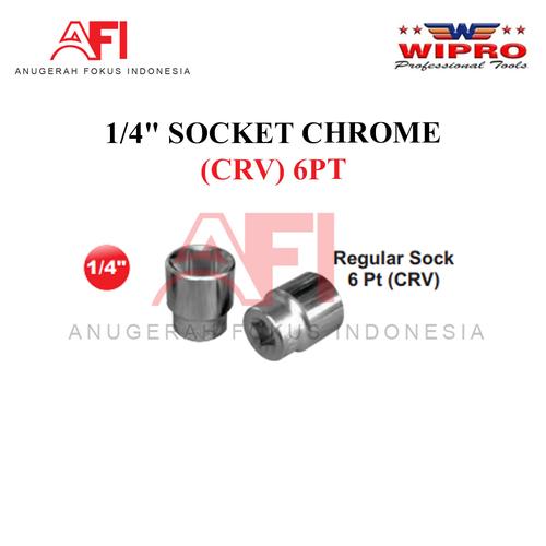 Jual WIPRO kunci sok shock socket chrome 1/4 inch inci 6 pt 6 7 8 9 10 ...