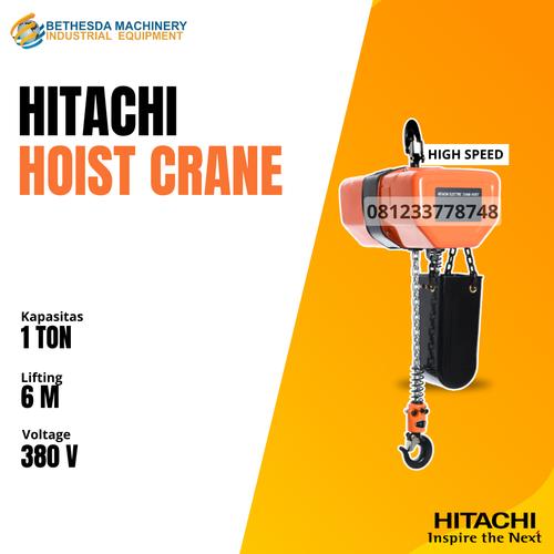 Jual Hoist Chain 1 TON F Series 3 Phase High Speed Hitachi Crane 1 TON ...