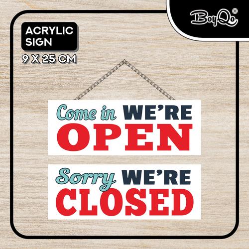 Jual Akrilik Rantai Open - Closed Ukuran 25 x 9 BoyQo | Papan Petunjuk ...