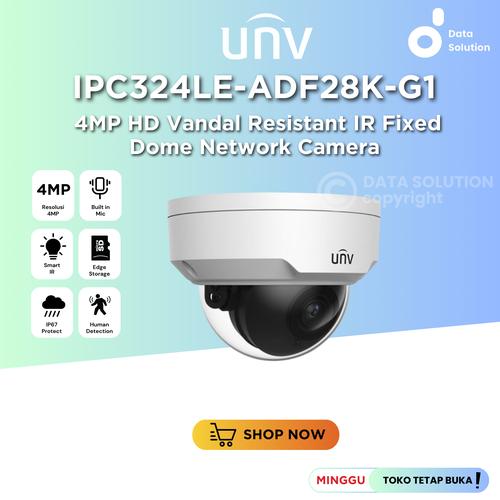 Jual Uniview IPC324LE-ADF28K-G1 4MP HD VANDAL-RESISTANT IR FIXED DOME NETWORK CAMERA - Jakarta ...