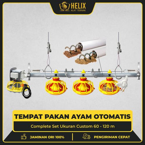 Jual Tempat Pakan Ayam Otomatis Komplit Complete Set 120 - 60 m Broiler / Kampung Pedaging ...
