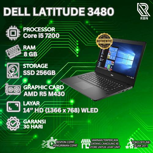 Jual Laptop NOTEBOOK i5 Dell Latitude 3480 i5-7200U Gen 7 SSD ORIGINAL ...