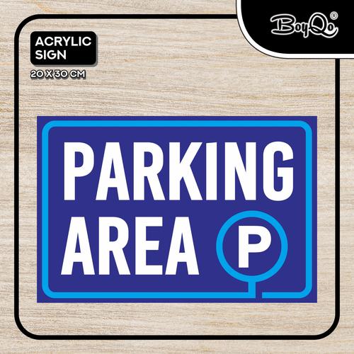 Jual Akrilik Parkir Area ukuran 30 X 20 CM BoyQo | Papan Tanda Parkir ...