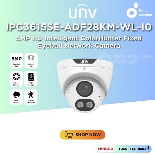 Jual Uniview IPC3615SE-ADF28KM-WL-I0 5MP HD Intelligent ColorHunter Fixed Eyeball Network Camera ...