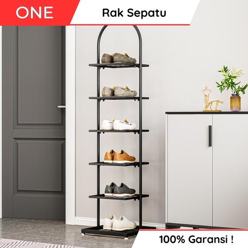 Jual Rak Sepatu Rangka Slim Stainless Minimalis Multiguna 2 Warna Anti ...