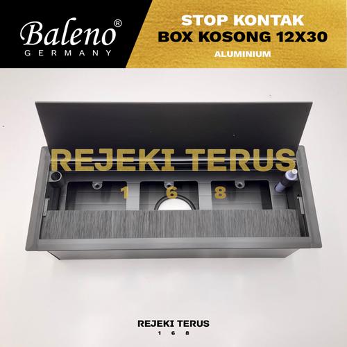 Promo Tutup Stop Kontak 12x30 cm 3 Lubang Hitam Meja Box Colokan Kosong ...