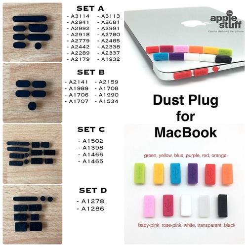 Jual MacBook Apple Dust Plug (Anti) Dustplug - SET A, Blue - Jakarta ...