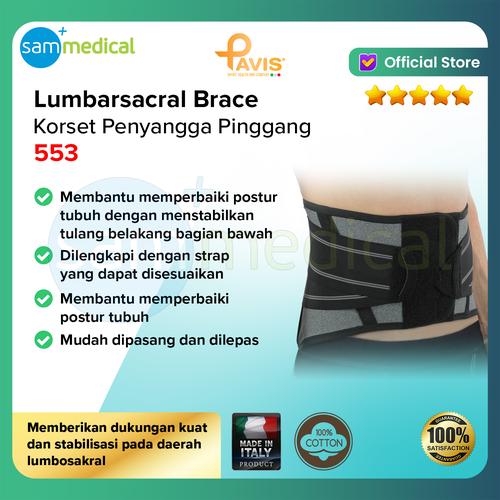Promo PAVIS Lumbarsacral Brace (Ortho-E Back)/Penyangga Bagian Pinggang type 553 - 28CM, SIZE XL ...