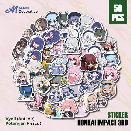 Jual 50 PCS STIKER HONKAI IMPACT 3rd | Vinyl Waterproof | Stiker Helm ...