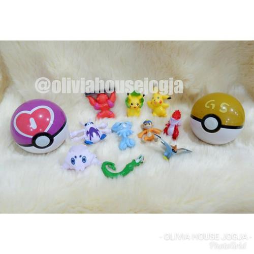Jual Action figure pokemon pikachu bola pokeball figure topper pikachu ...