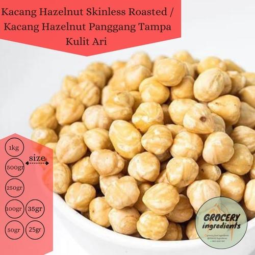 Jual Kacang hazelnut skinless roasted 50gr/ kacang hazelnut panggang ...