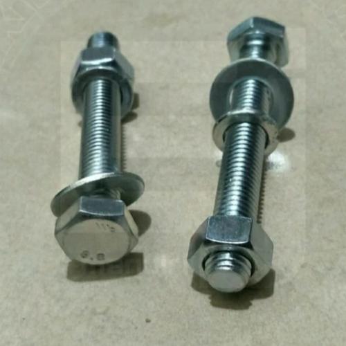 Jual baut baja (8.8) m12 x 70 full drat galvanis putih (baut saja ...