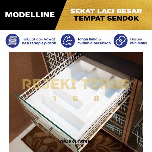 Jual Modelline Rak Tempat Sendok Besar Sekat Laci / Garpu Pisau Dapur ...