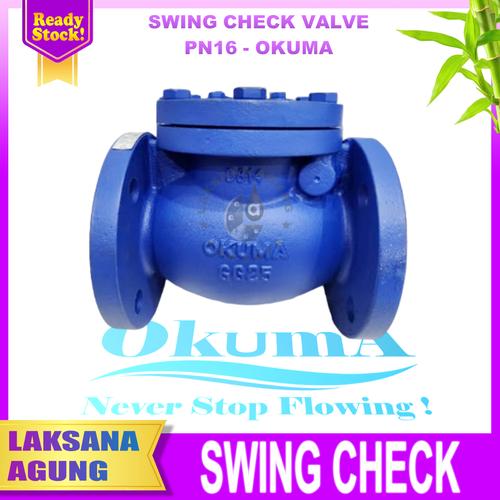 Jual Okuma Swing Check Valve PN16 3" inch I Cast Iron Check Valve DN 80 ...