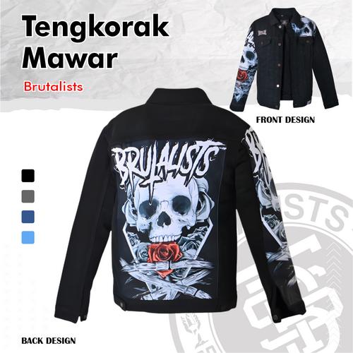 Jual Jaket Jeans Pria Wanita Denim Jacket Printing Motif Tengkorak ...