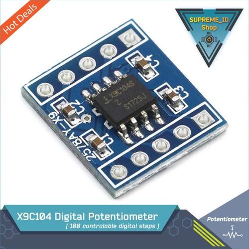 Jual X9C104 100-STEPS DIGITAL POTENTIOMETER MODULE - Kota Bekasi - Fujistorem | Tokopedia