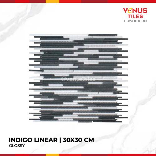 Jual DEKORASI DINDING MOZAIK KAMAR MANDI MOSAIC DINDING KOLAM RENANG VENUS MOSAIC INDIGO LINEAR ...