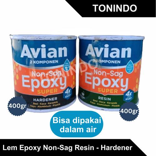 Jual Lem Epoxy Avian Non-Sag 2 Komponen Resin + Hardener 800gr/Set Lem ...