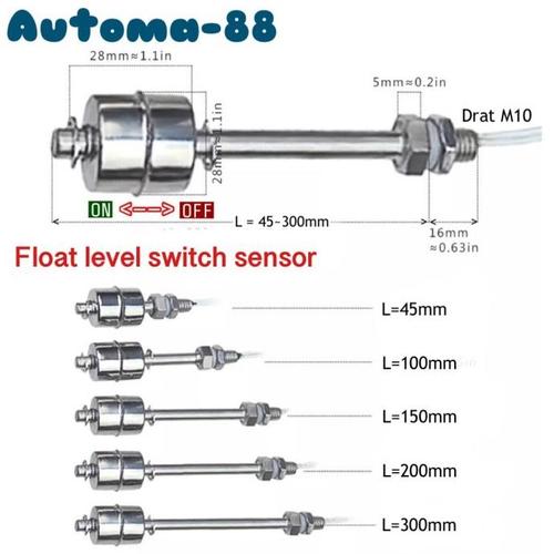 Jual STAINLESS STEEL WATER LEVEL FLOAT SWITCH TANK SENSOR AIR RADAR ...