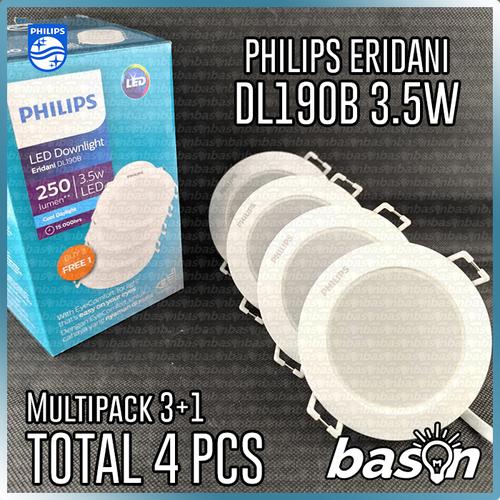 Promo PHILIPS Multipack isi 4 bh Eridani DL190B Downlight 3.5W 3 inch ...
