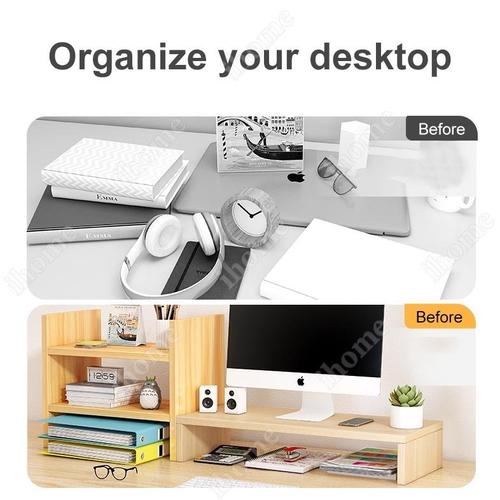 Jual Stand Monitor Kayu Meja Monitor Rak Monitor Desktop Dudukan ...