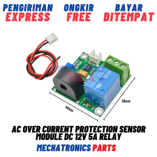 Jual AC OVER CURRENT PROTECTION SENSOR MODULE DC 12V 5A RELAY - Kota ...