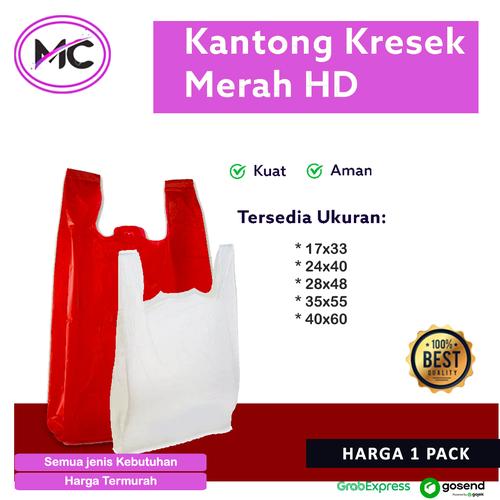 Jual Kantong Plastik Kresek Merah Putih Tebal Harga Per Pack Plastik ...