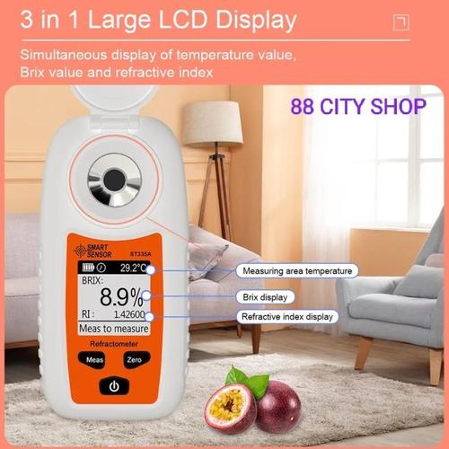 Jual Brix Meter Sugar Digital Ukur Gula Manis Buah Refractometer ...