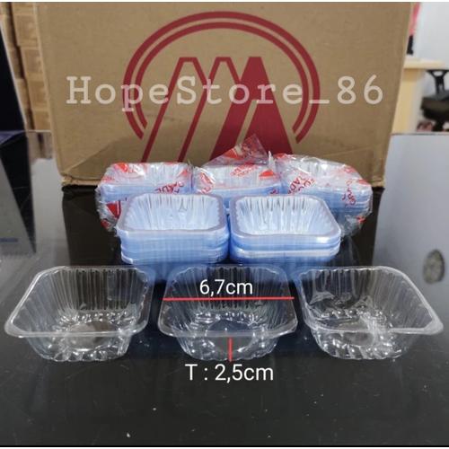 Jual [100pc] MIKA CUP BENING KOTAK/TATAKAN MOONCAKE/WADAH ROTI/WADAH ...