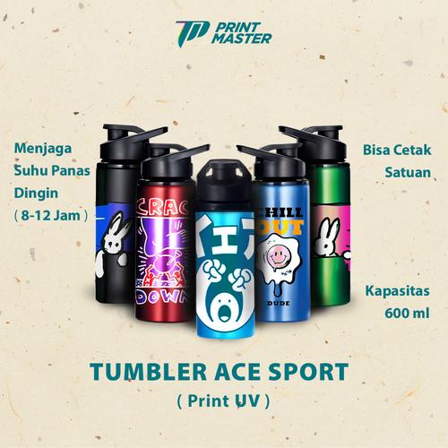 Jual Custom Tumbler Ace Sport Full Print UV - 1 Sisi, Hitam - Kota ...