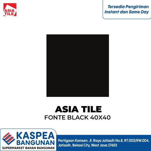 Jual KERAMIK HITAM POLOS ASIA TILE FONTE BLACK 40X40 - Kota Bekasi ...