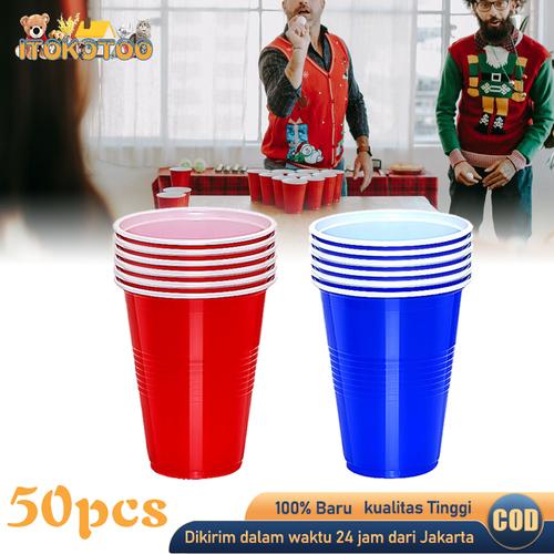 Jual 50pcs/Set Beer Pong Party Game Set Table Tennis Ball Drink Cups ...