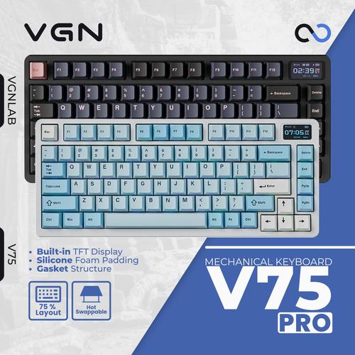 Jual VGN VXE ATK V75 / V-75 PRO Hotswap Gasket Mount 75% TFT Display ...