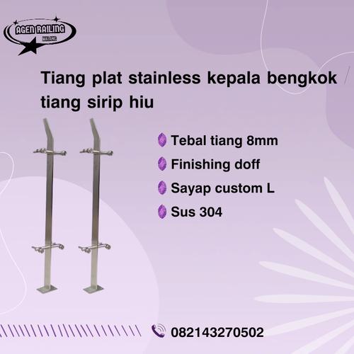 Jual Tiang plat stainless sirip hiu model kaca - Kota Malang ...