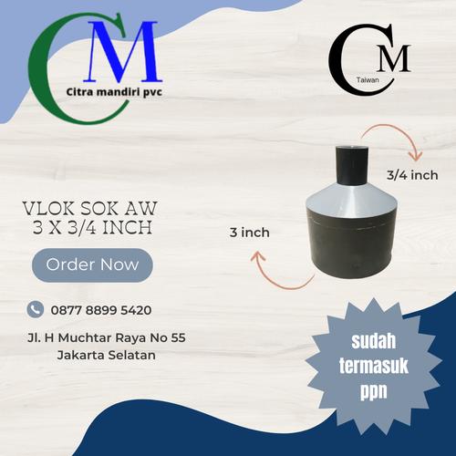 Jual Fitting PVC CM Vlok Sok Aw 3 x 3/4 - Reduser Sok Aw - Taiwan ...