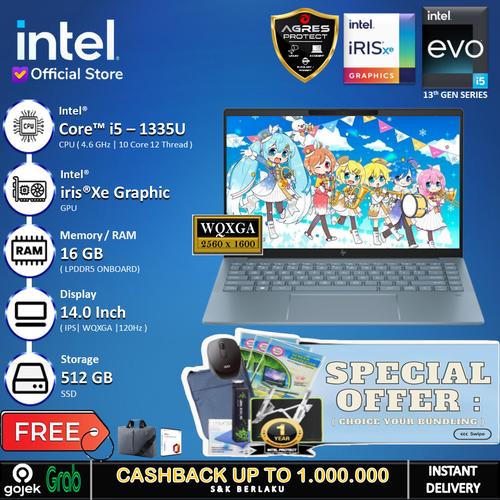 Promo HP Pavilion Plus 14 EVO EW0077TU - Core I5 1335U 16GB 512GB SSD 14"WQXGA IPS - Bundle ...