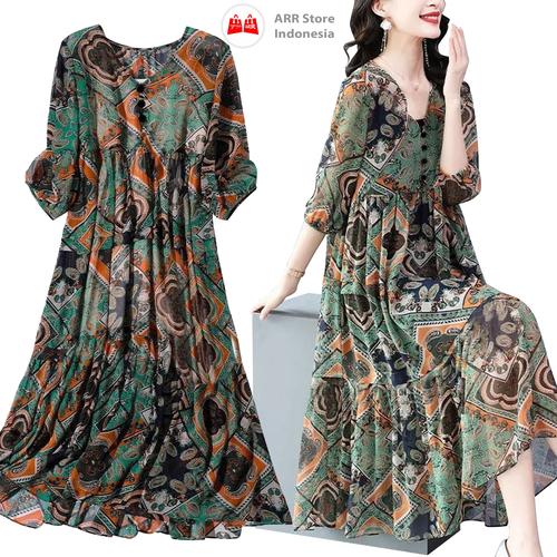 Promo Dress Daster Panjang 7/8 Daster Kimono Busui Daster Bali Import ...