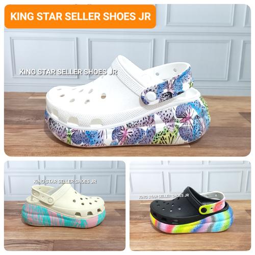 Jual Sandal Crocs Wanita Crush Clog Buterfly Rainbow Original - Hitam ...