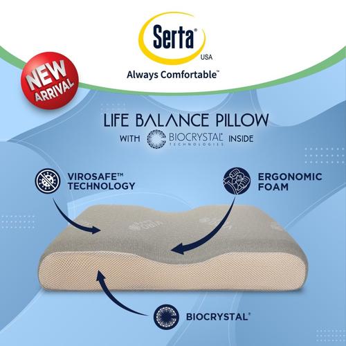 Jual SERTA LIFE BALANCE BIO CRYSTAL PILLOW Bantal Kepala Bahan Bio ...