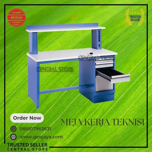 Jual Meja Kerja Teknisi Minimalis, Meja Besi Industrial, 1500 x 600 x ...